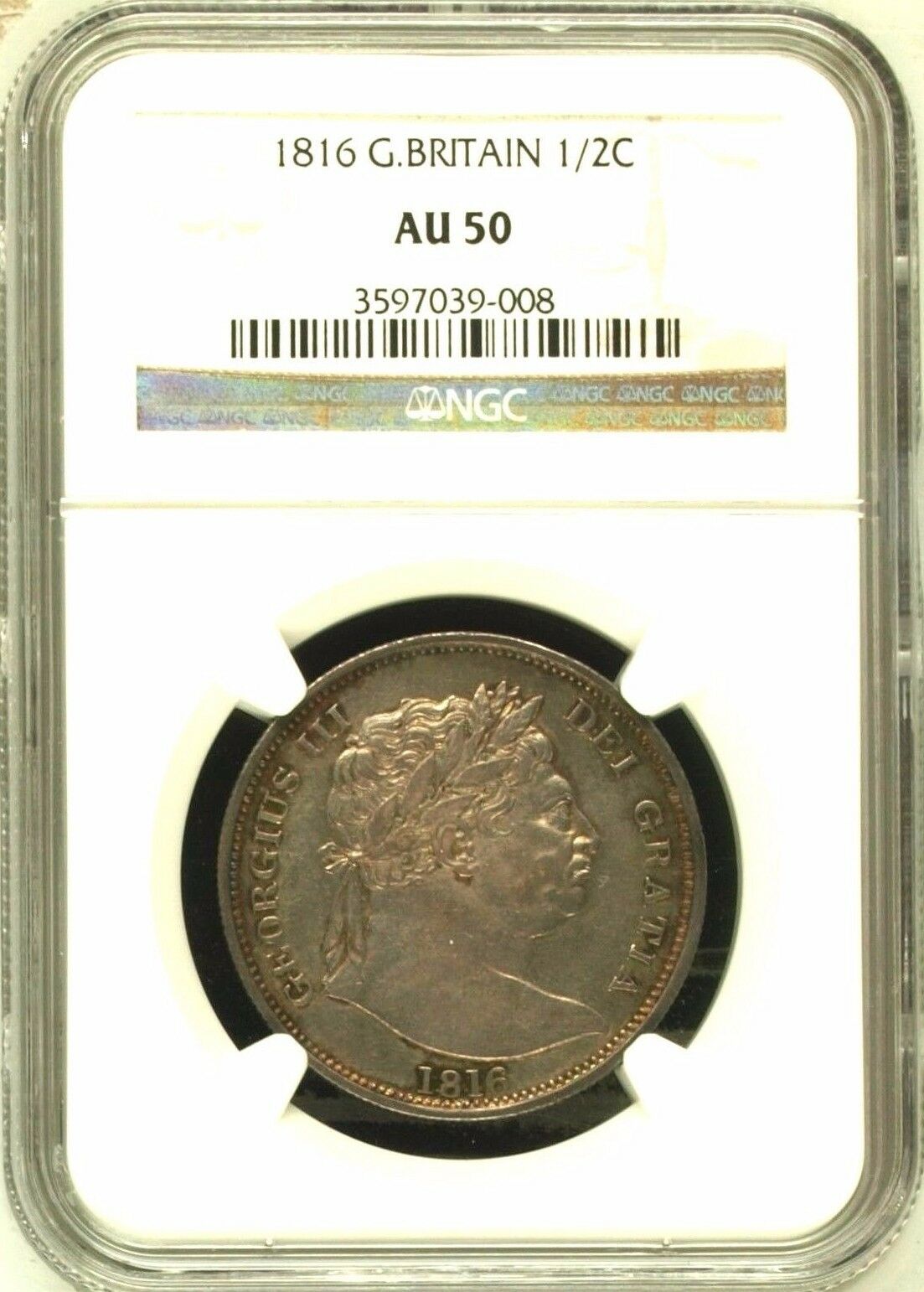 Great Britain 1816 Half Crown Silver Coin GEORGIUS III DEI GRATIA NGC ...