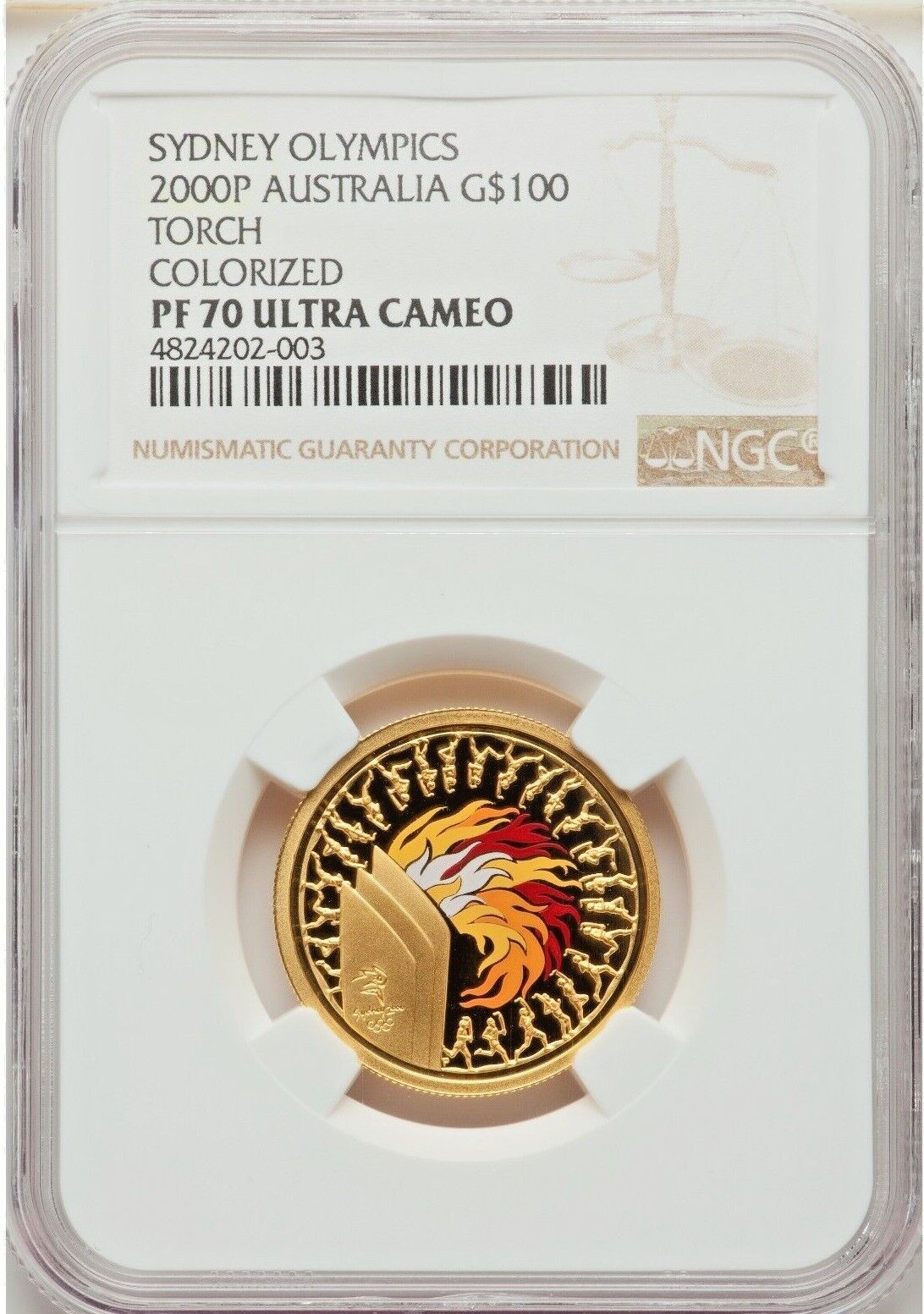 Australia 2000 Gold Coin 100 Dollars Sydney Olympics Torch NGC PF70 ...