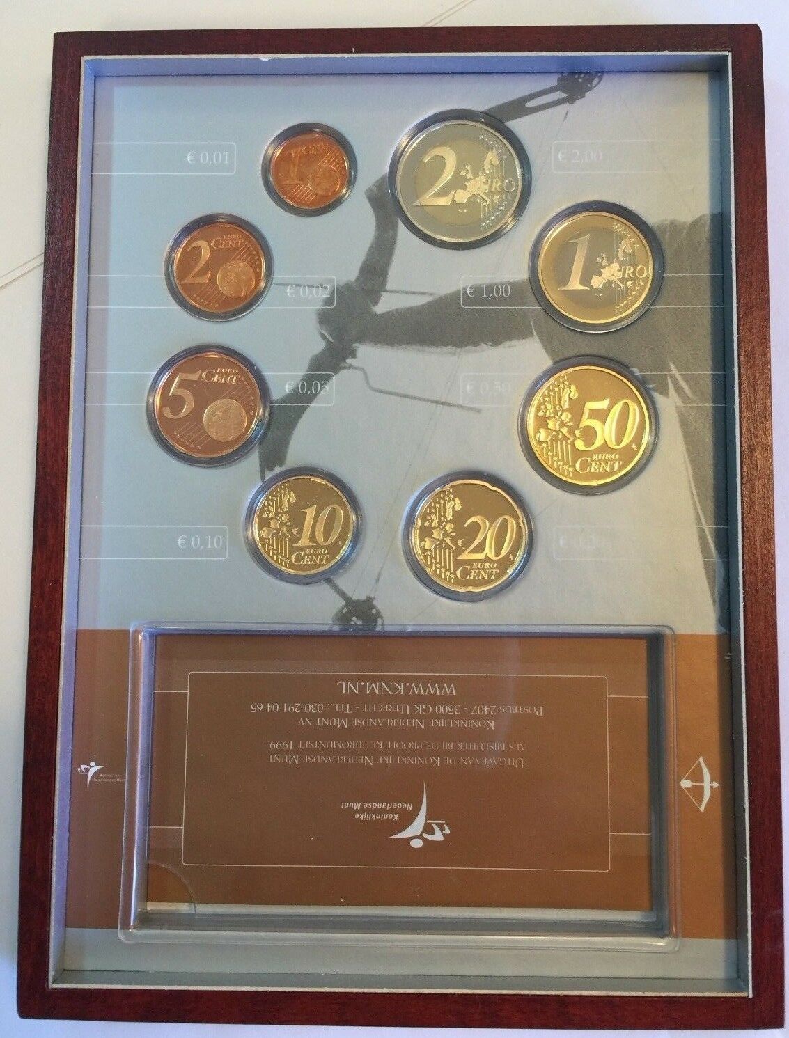 1999 Netherlands 8 Euro Coins Set Nederland Special Edition Holland ...