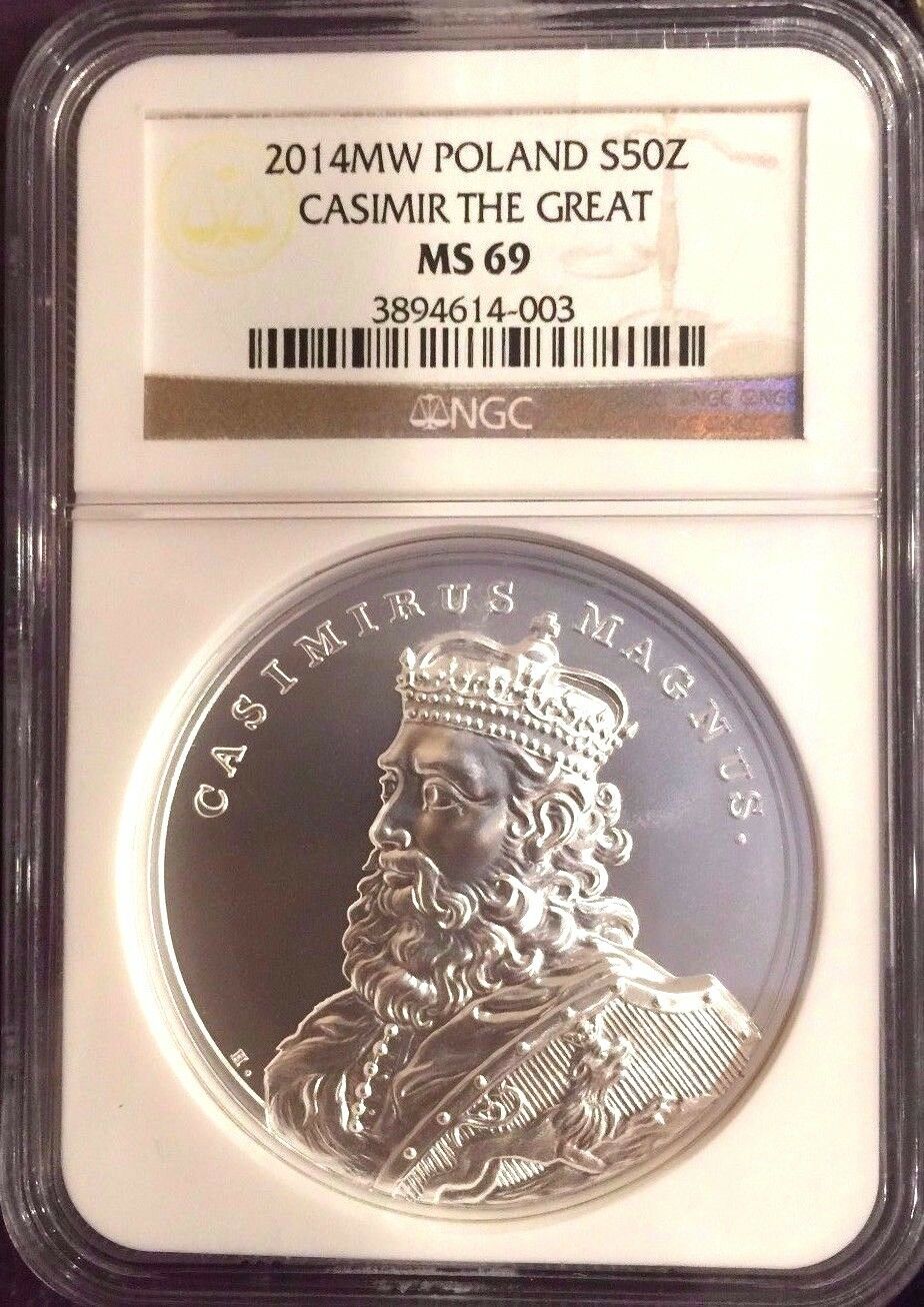 2014 Poland Silver 50Zl Stanislaw Casimir The Great Kazimierz Wielki N ...