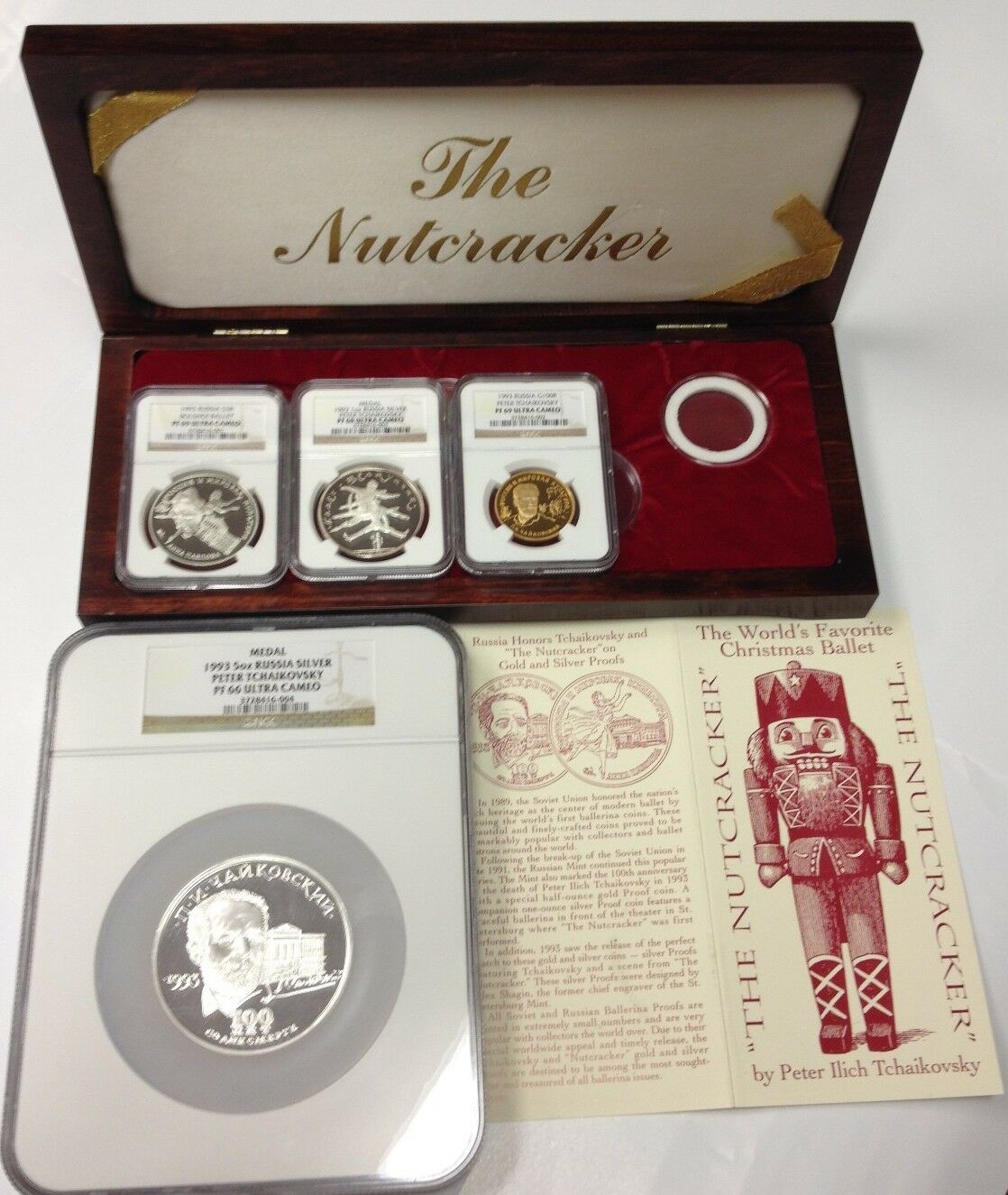 Russia 1993 Gold Silver Set Coins Medals Ballet Nutcracker NGC PF69 Mi ...